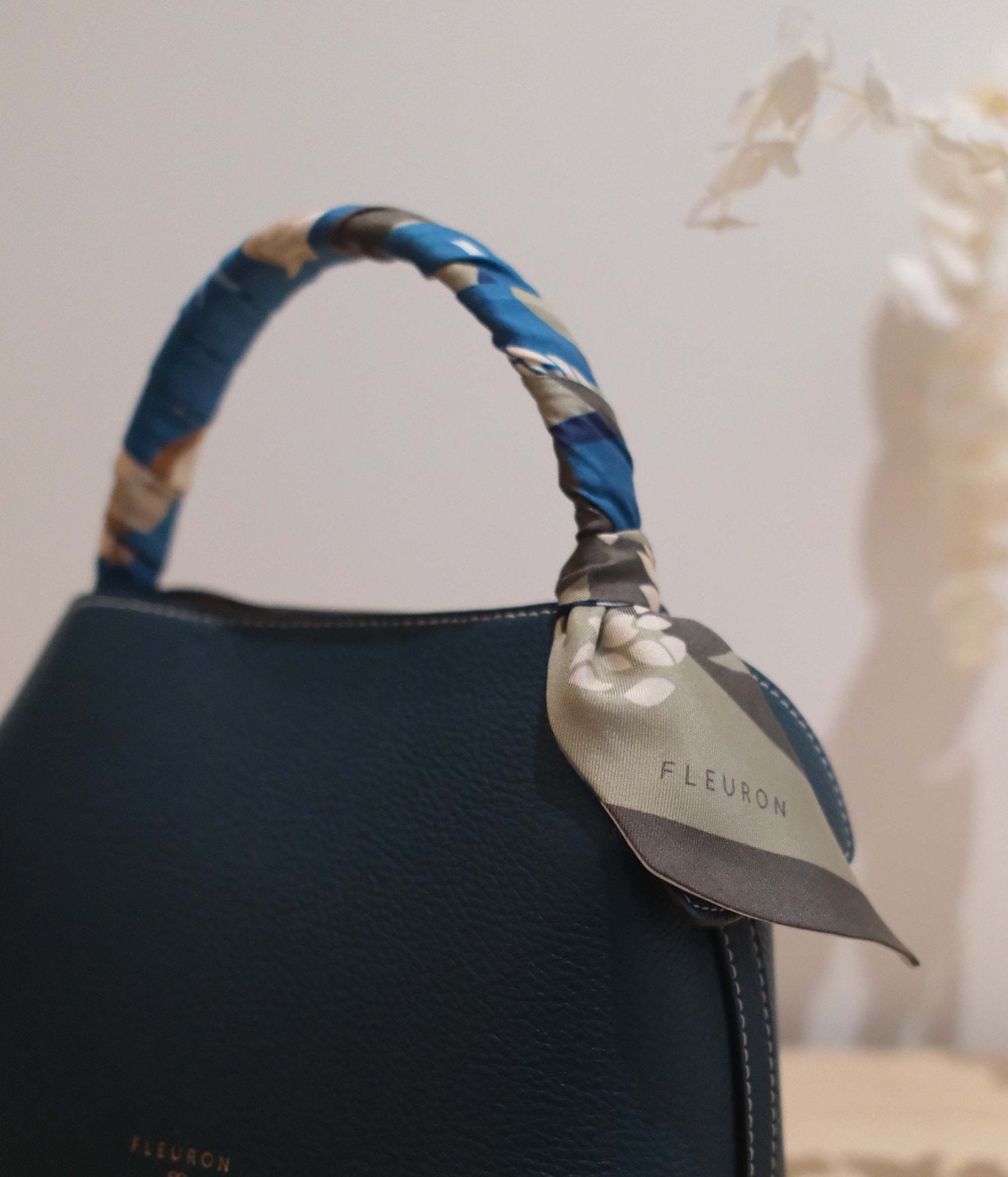 La Nuit Silk headband 5x90cm • Multicolor – Fleuron Paris